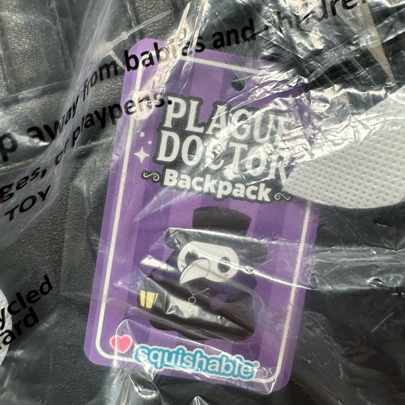 Squishable | Bags | Nwt Squishable Plague Doctor Mini Backpack Black Polyurethane | Poshmark